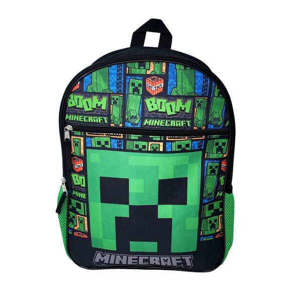 Minecraft | Accessories | New Minecraft Backpack 6 Creepers Front ...